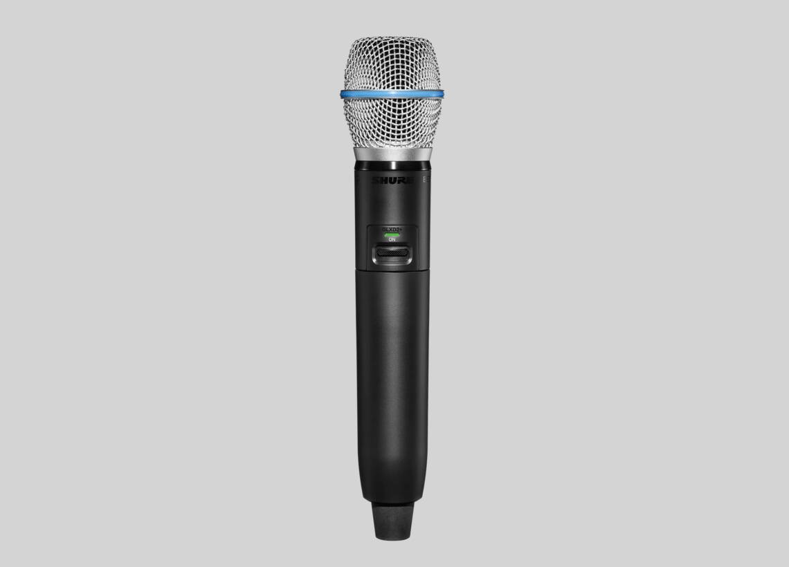 GLXD2+/B87A-数字无线双频段手持式发射机（采用BETA®87A人声话筒） - Shure 舒尔中国